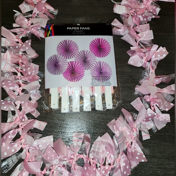 Party Supplies | 2 New Pink And Whitevpolka Dot Party Decorations ...